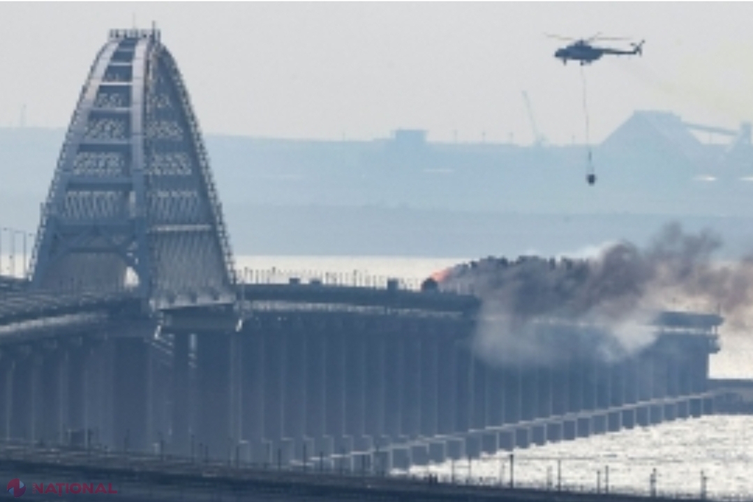 VIDEO // Podul care face legătura între Crimeea și Rusia, aruncat în ...