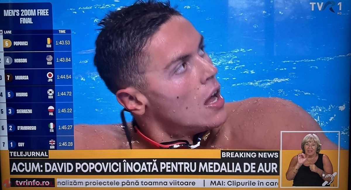 VIDEO, FENOMENAL // David Popovici, campion MONDIAL la 200 de metri liber după o revenire ...