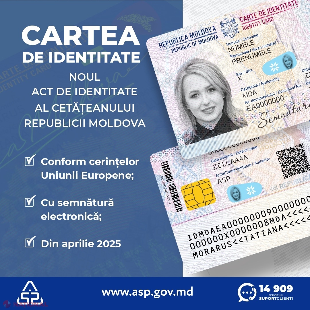 Cetățenii R. Moldova nu se grăbesc să beneficieze gratuit de noile cărți de identitate, similare ...