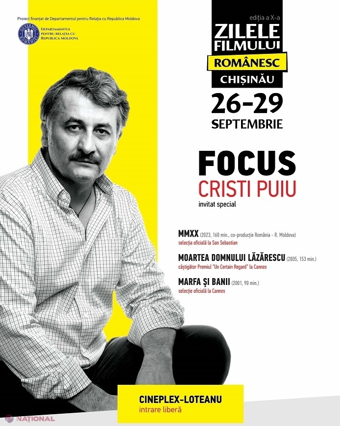 Regizorul Cristi Puiu, invitatul special al ediţiei aniversare a Zilelor Filmului Românesc la ...