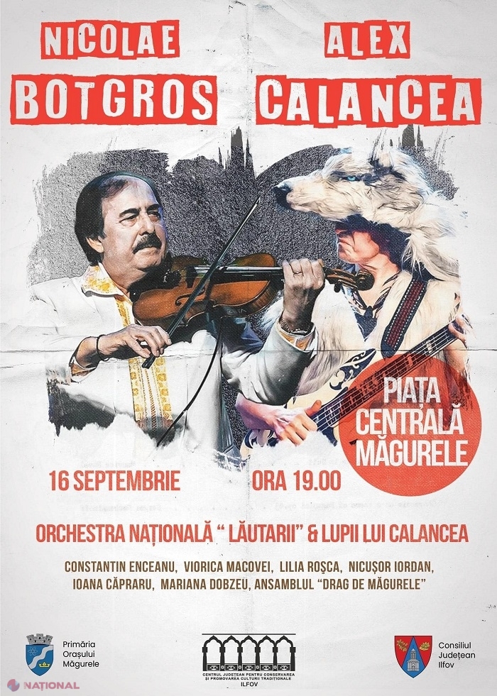 „Lăutarii” lui Nicolae Botgros și „Lupii” lui Alex Calancea, concert la Măgurele în acest weekend