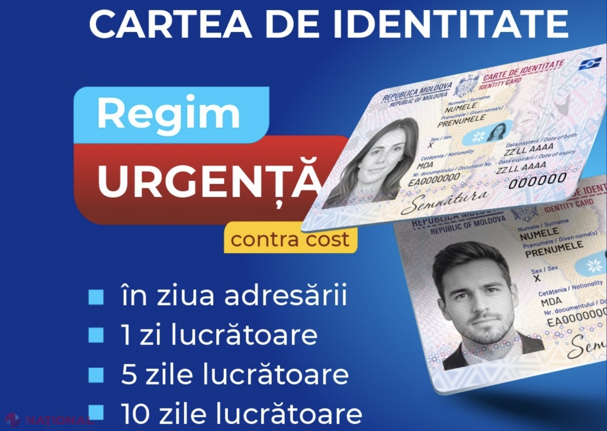 Noua carte de identitate pentru cetățenii R. Moldova, disponibilă și în regim de URGENȚĂ. Peste ...
