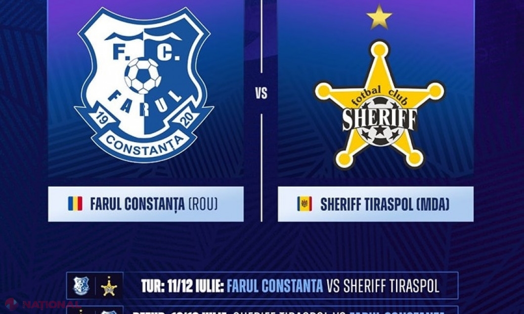 Meciul dintre FC Sheriff și Farul Constanța NU va mai fi jucat la ...
