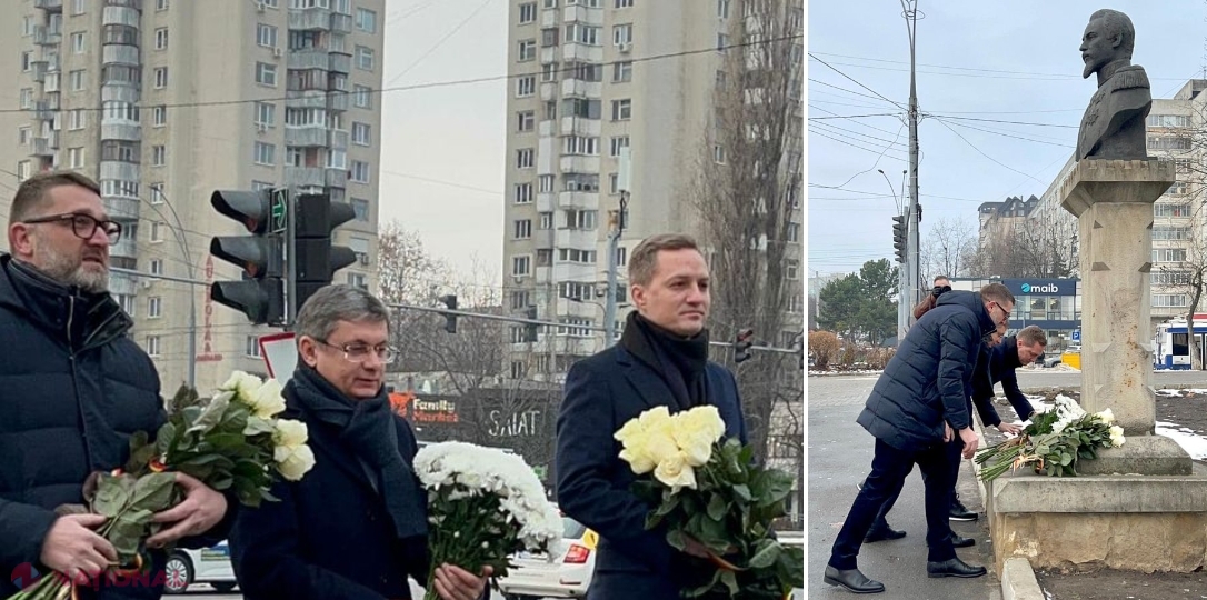 FOTO // Igor Grosu, Adrian Dupu și Cristian-Leon Țurcanu, OMAGIU pentru ...