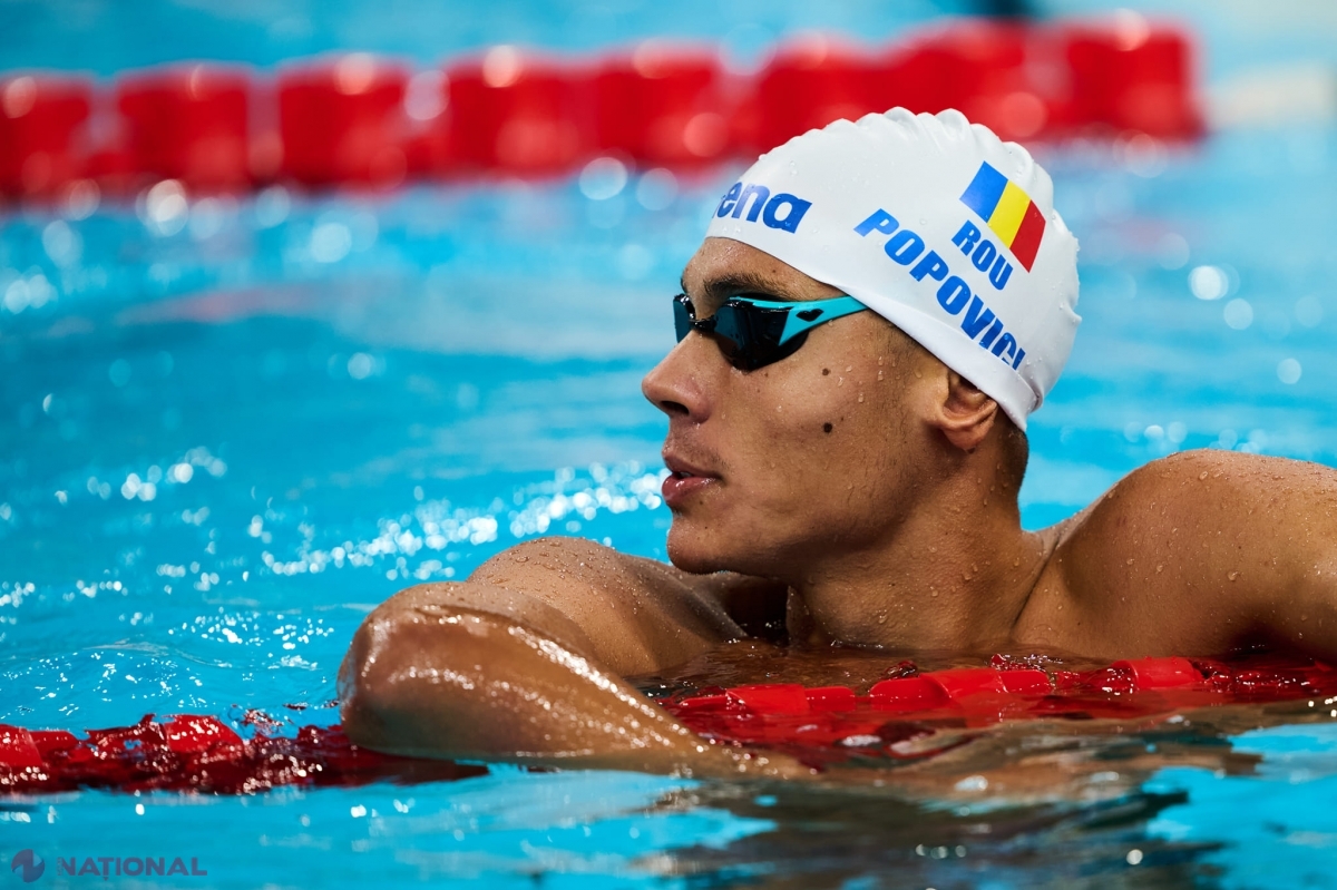 David Popovici s-a calificat în semifinalele probei de 100 m liber de la Jocurile Olimpice de la ...