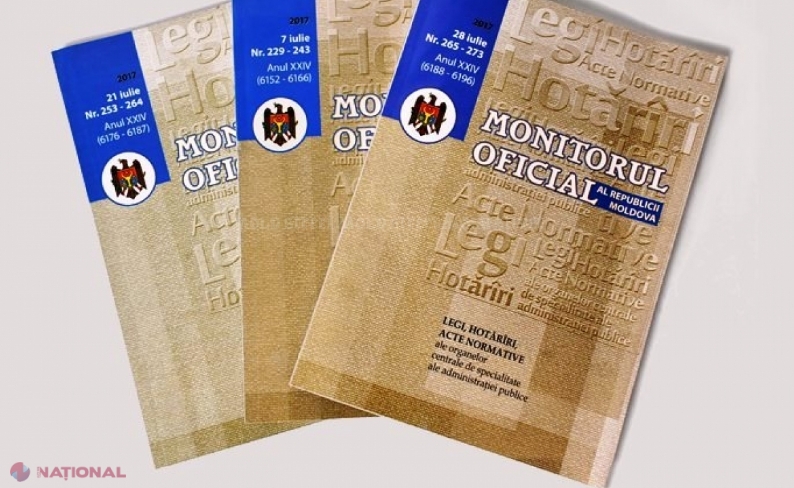 „Monitorul Oficial” va fi disponibil GRATUIT în format ONLINE